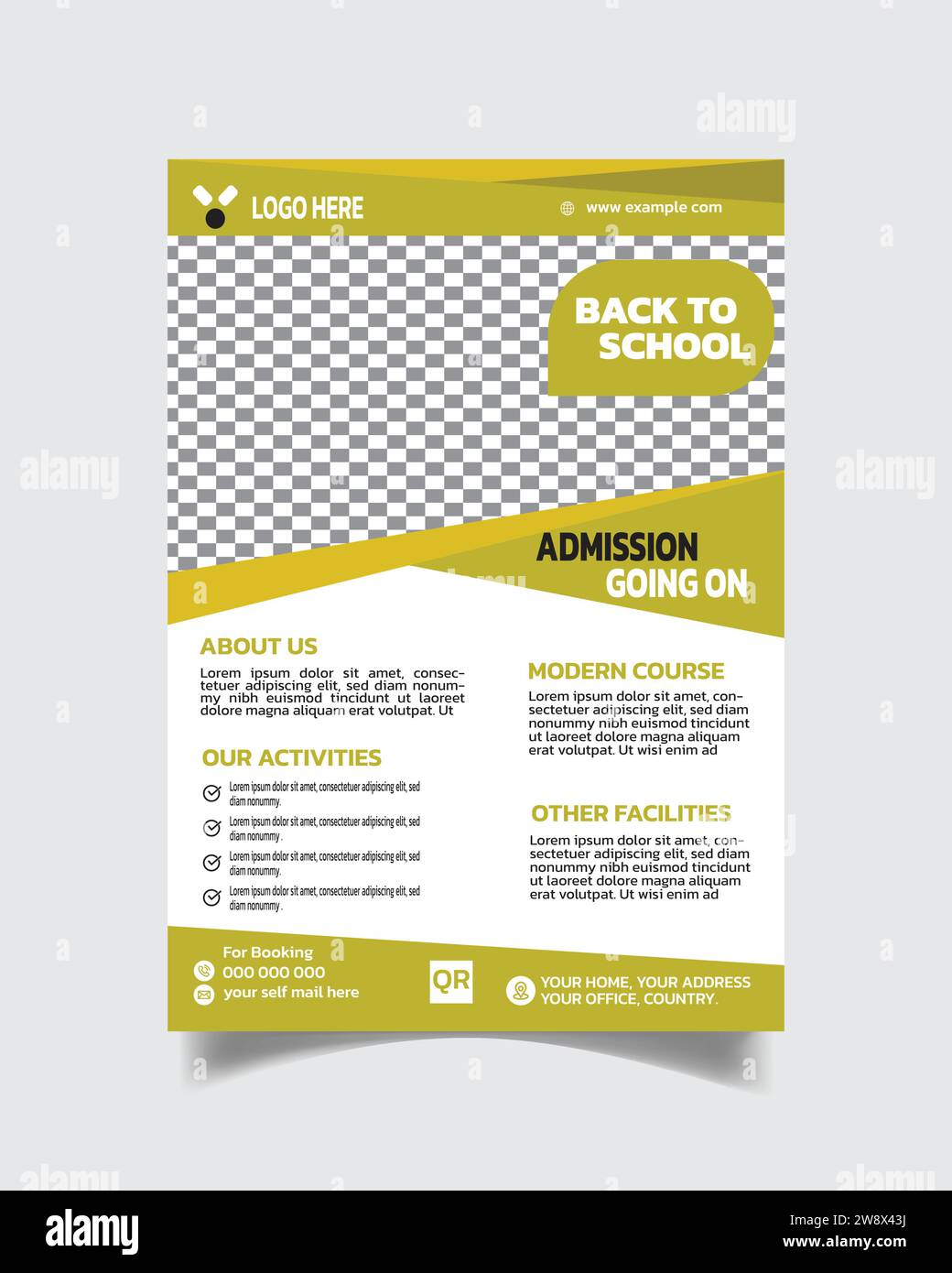 School and Learning Unique Flyer Template Kids Admission Open Leaflet ...