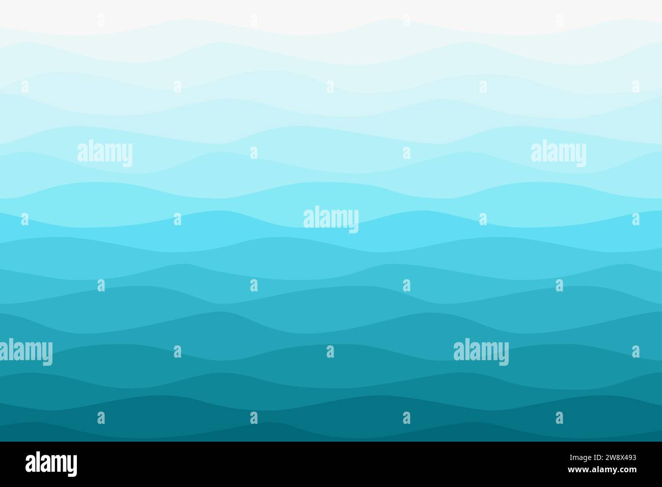 Sea water wavy blue gradient nautical background. Vector illustration ...
