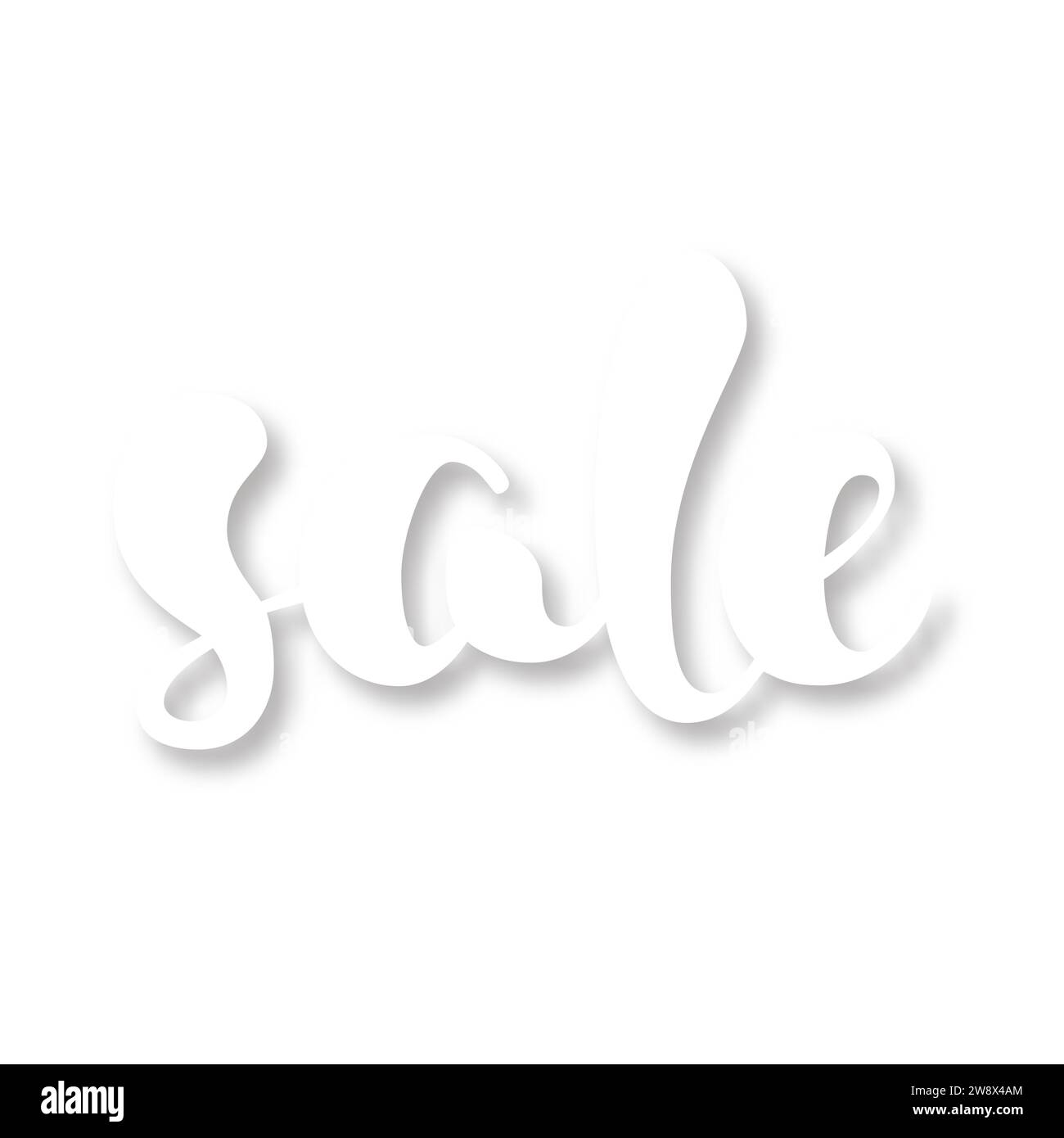 Modern SALE poster. Discount banner. Hand written lettering. The word ...