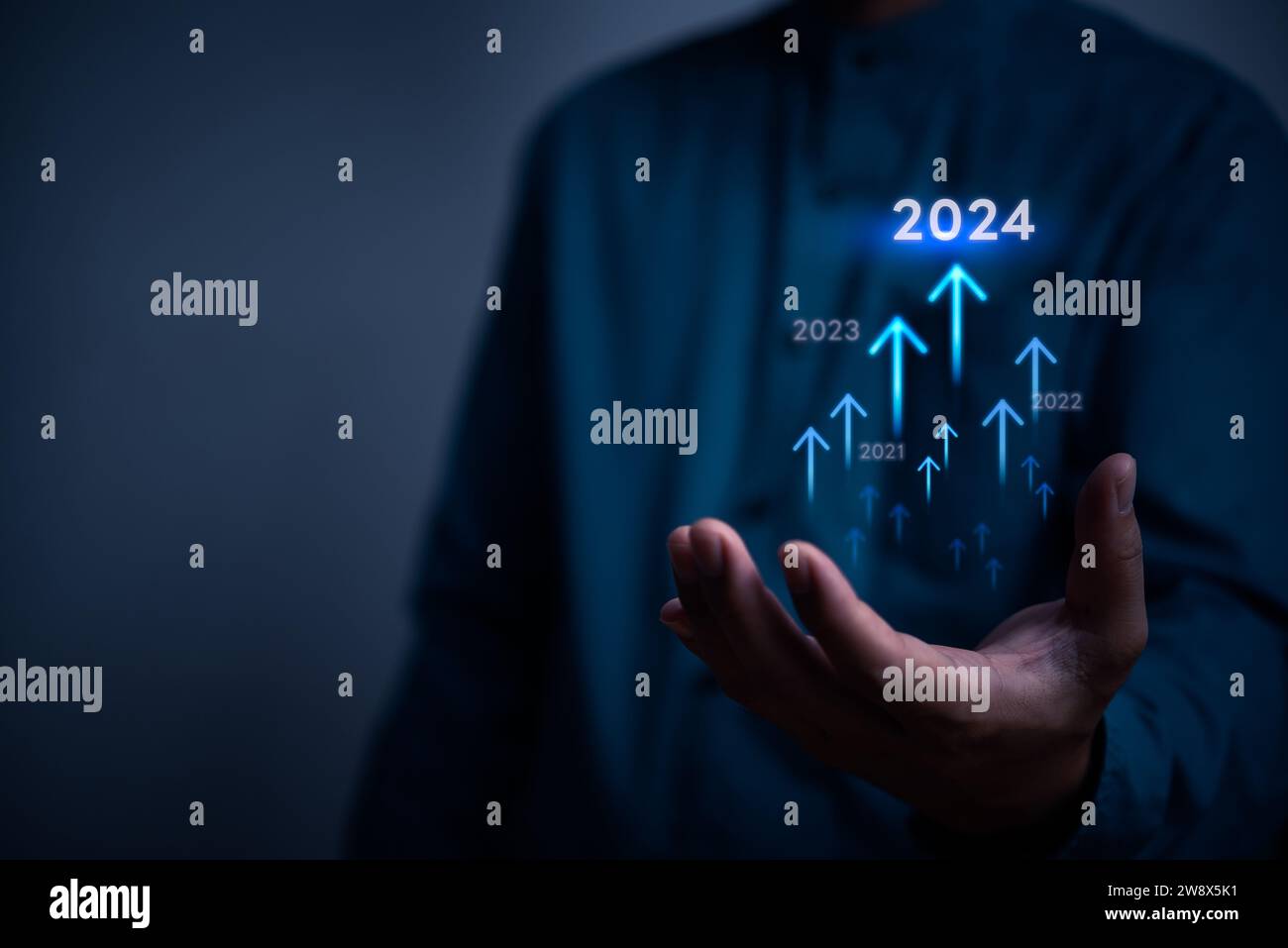 Increase business arrow corporate future growth year 2024. Digital ...