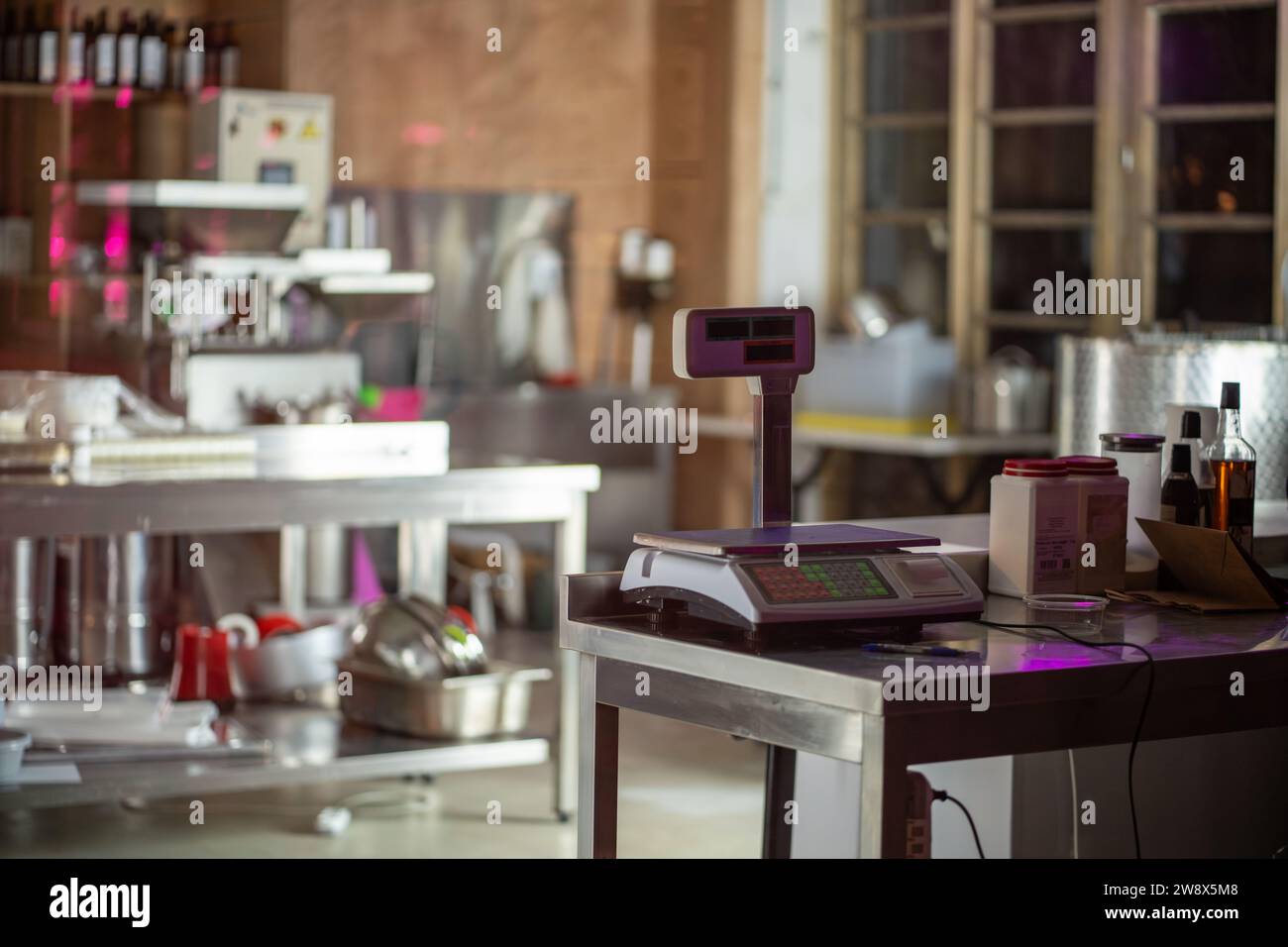 Modern professional kitchen in confectionery industry for preparing ...