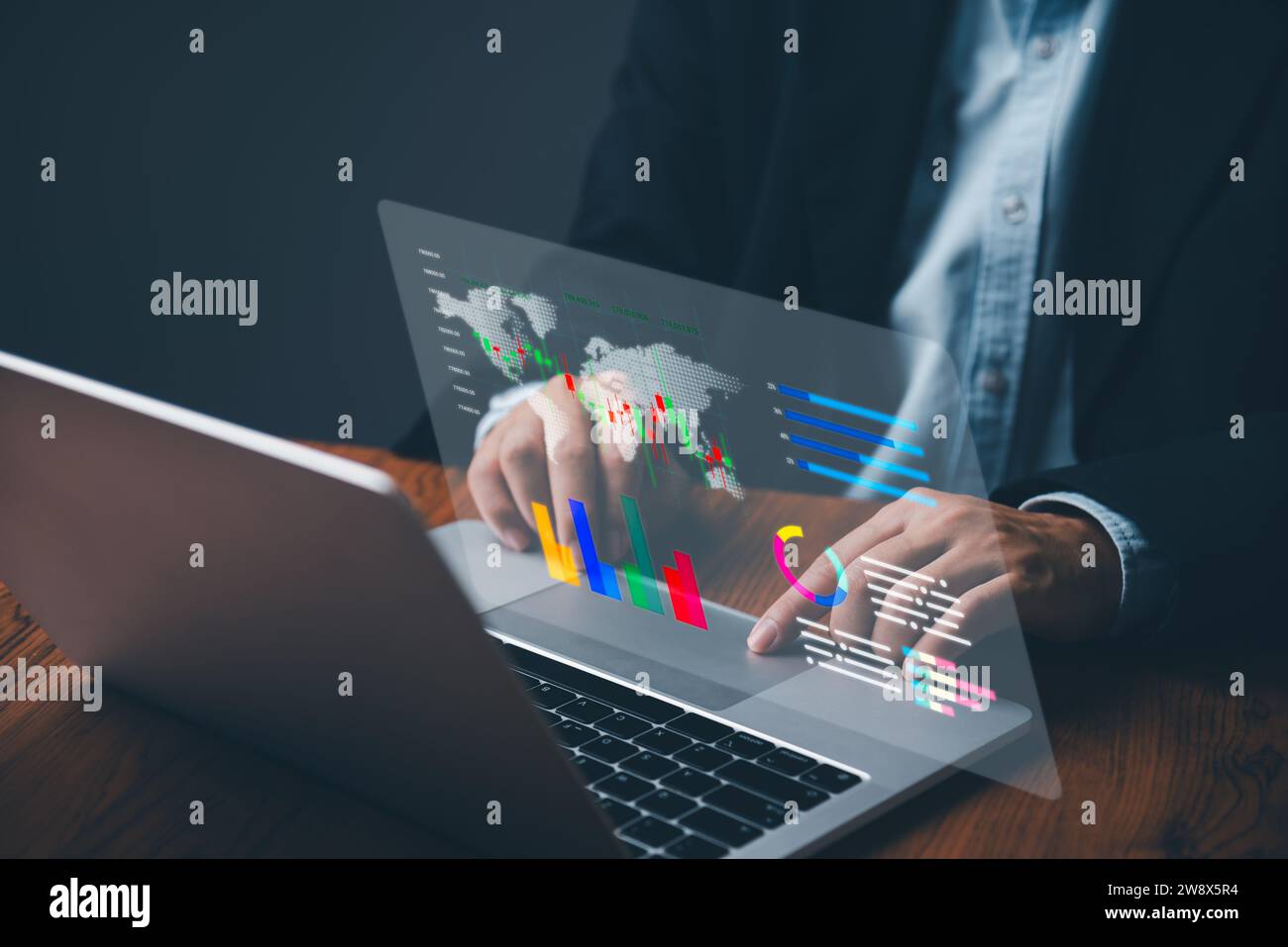Businessmen work with stock market investments forex exchange financial ...