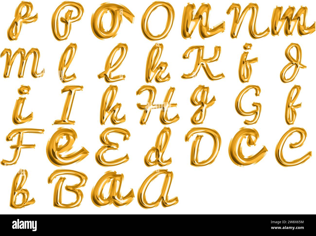 Elevate your projects with our Gold Foil Script Balloons Clipart, a symbol of sophistication and ...