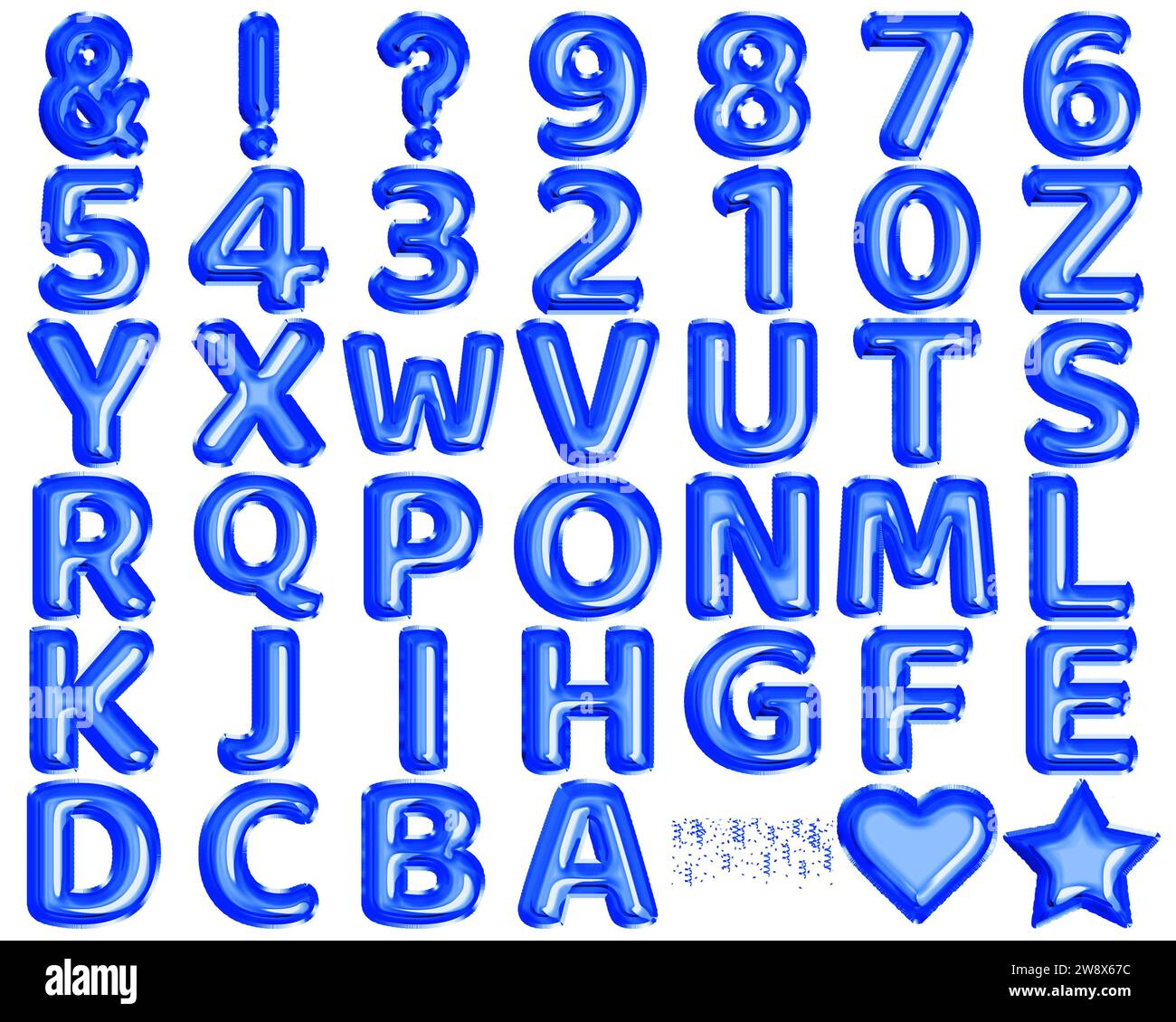Royal Blue Foil Balloon Alphabet - Majestic Elegance Stock Photo - Alamy
