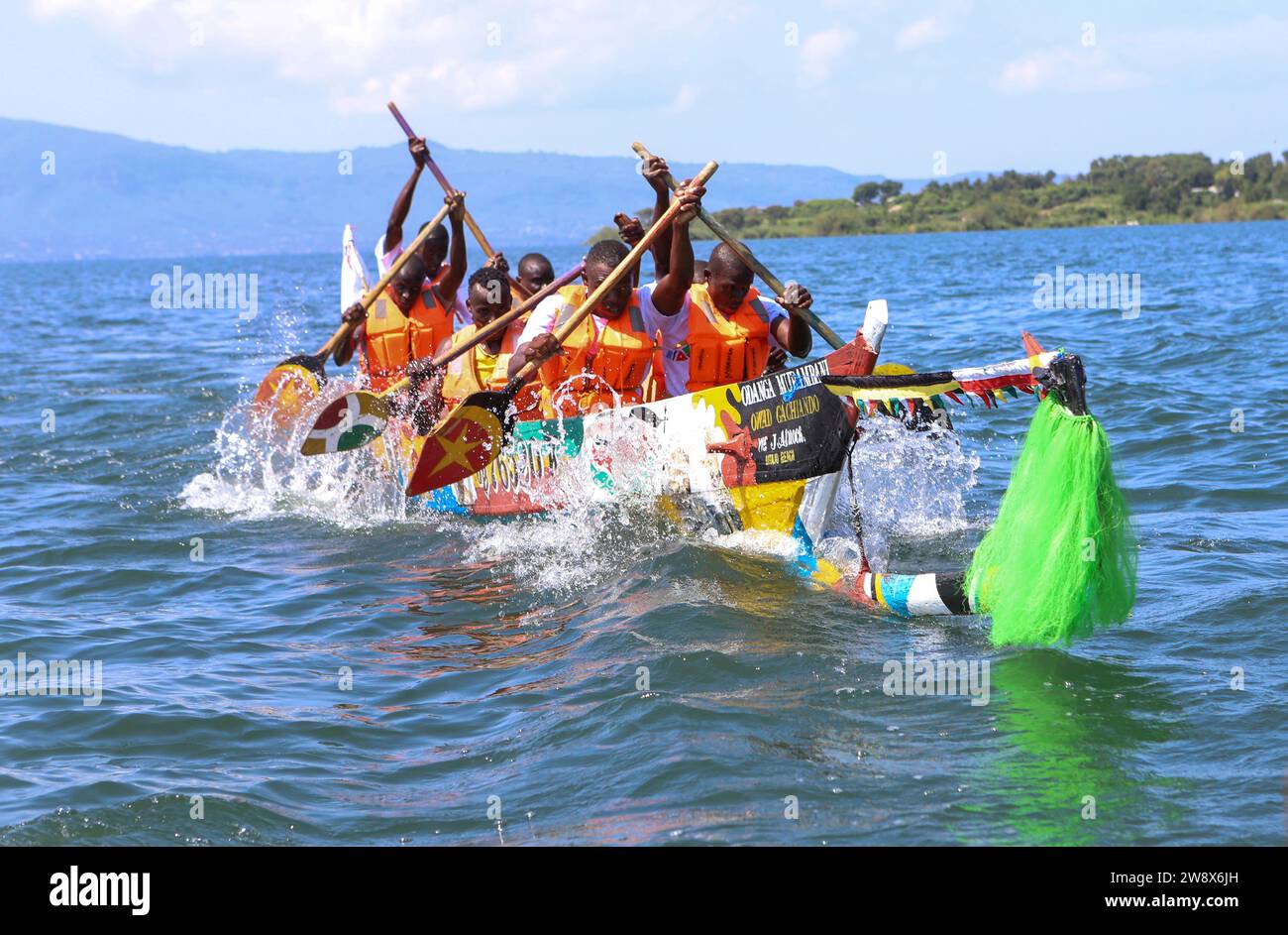 Participants compete in boat racing at Lake Victoria during the annual ...