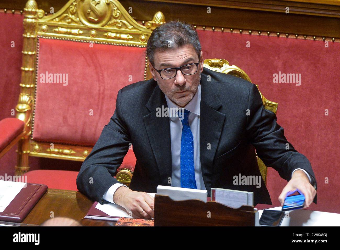 Italy, Rome, December 22, 2023 : Giancarlo Giorgetti, minister of ...