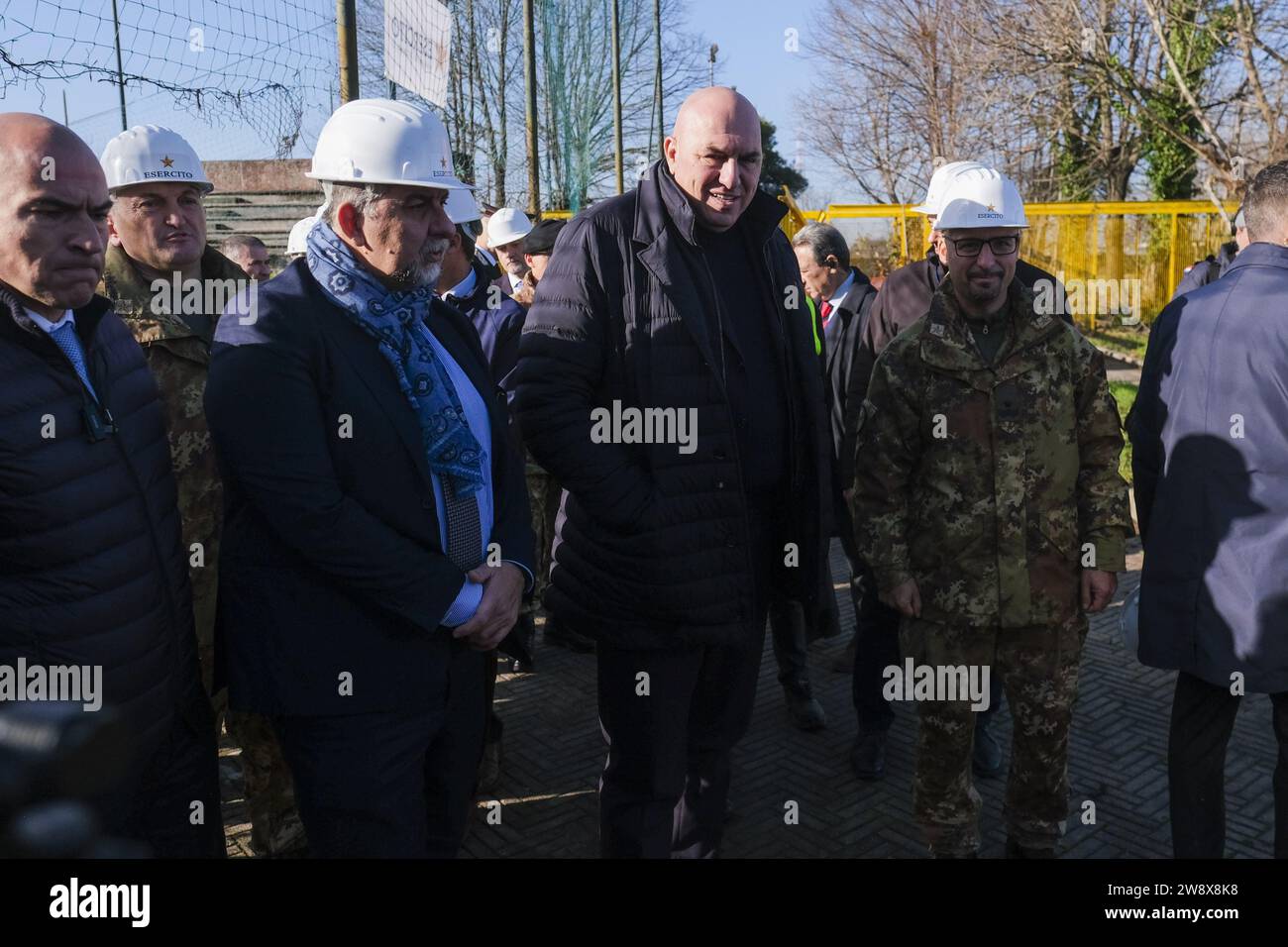 Napoli, Italy. 22nd Dec, 2023. Italian Defence Minister Guido Crosetto ...