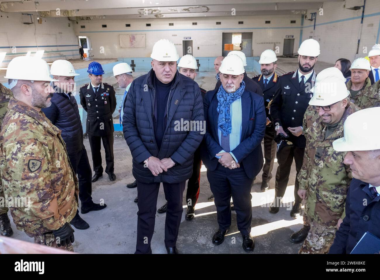 Napoli, Italy. 22nd Dec, 2023. Italian Defence Minister Guido Crosetto ...