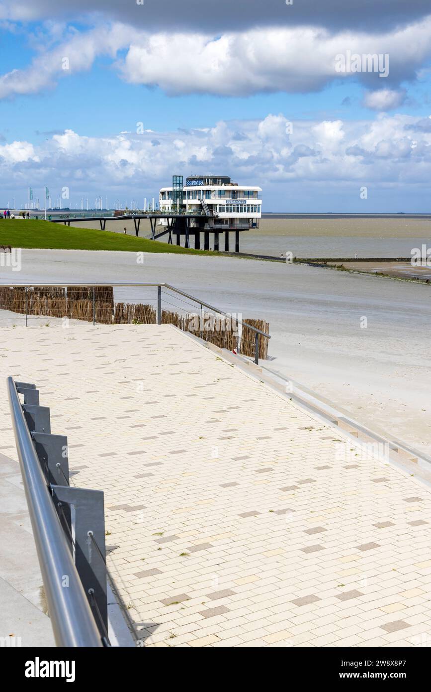 Delfzijl, The Netherlands - August 8, 2023: Viewing platform and ...