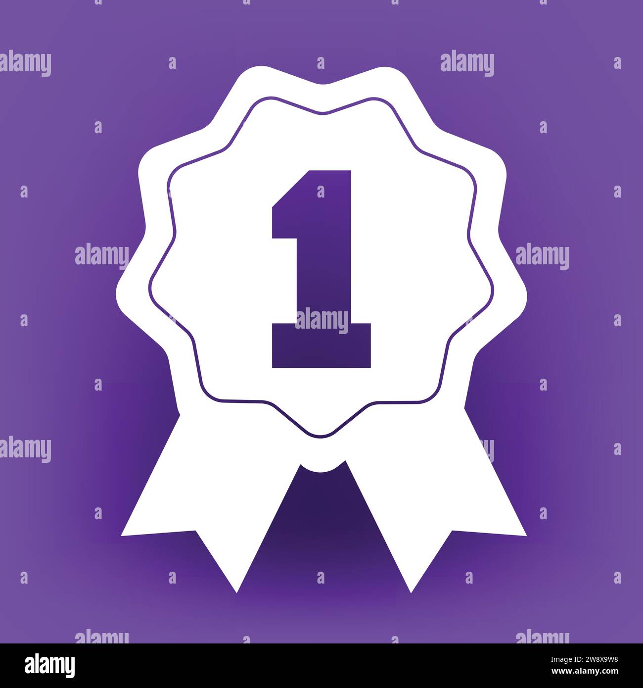 number 1 award ribbon Stock Vector Image & Art - Alamy