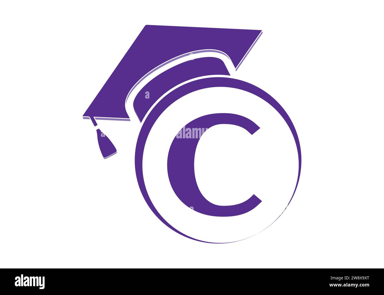 Letter C Education and graduation Logo Design Vector Template Stock ...