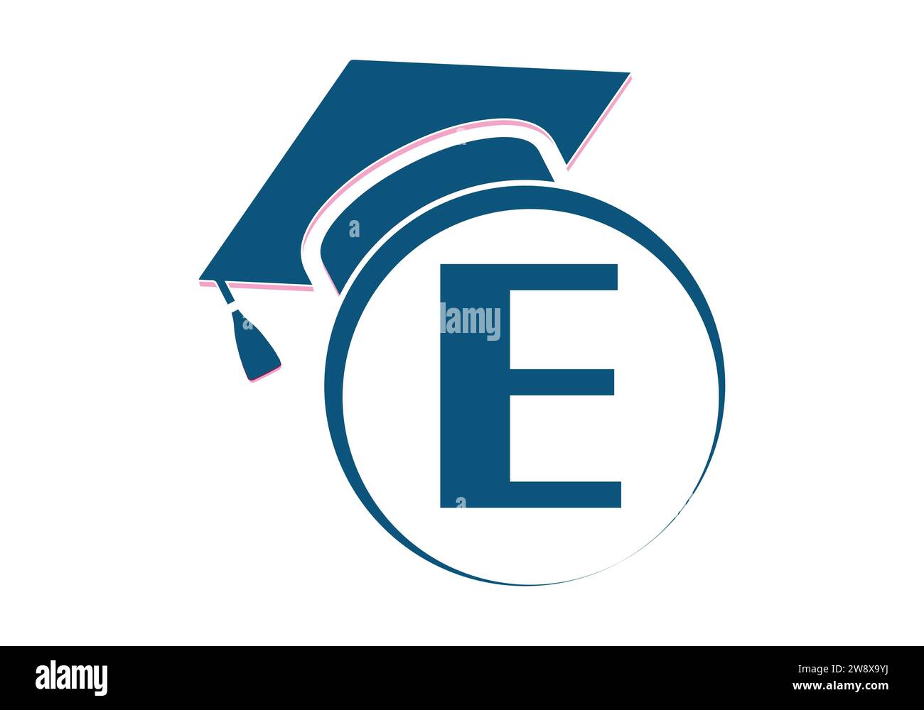 Letter E Education and graduation Logo Design Vector Template Stock ...