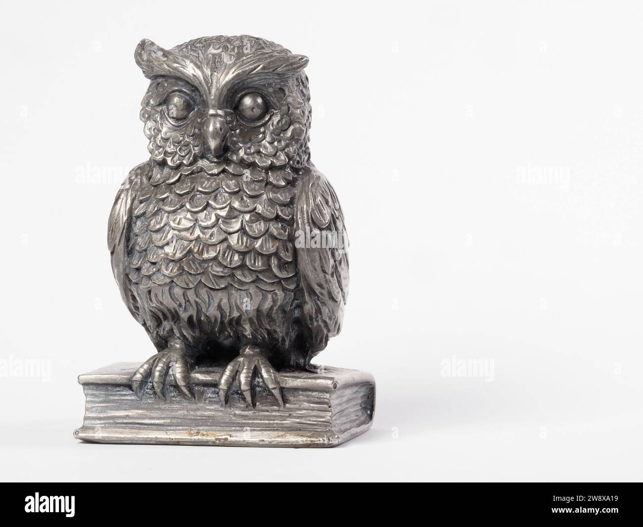 Bavaria, Germany - December 22. 2023: Vintage tin owl figurine, made in ...