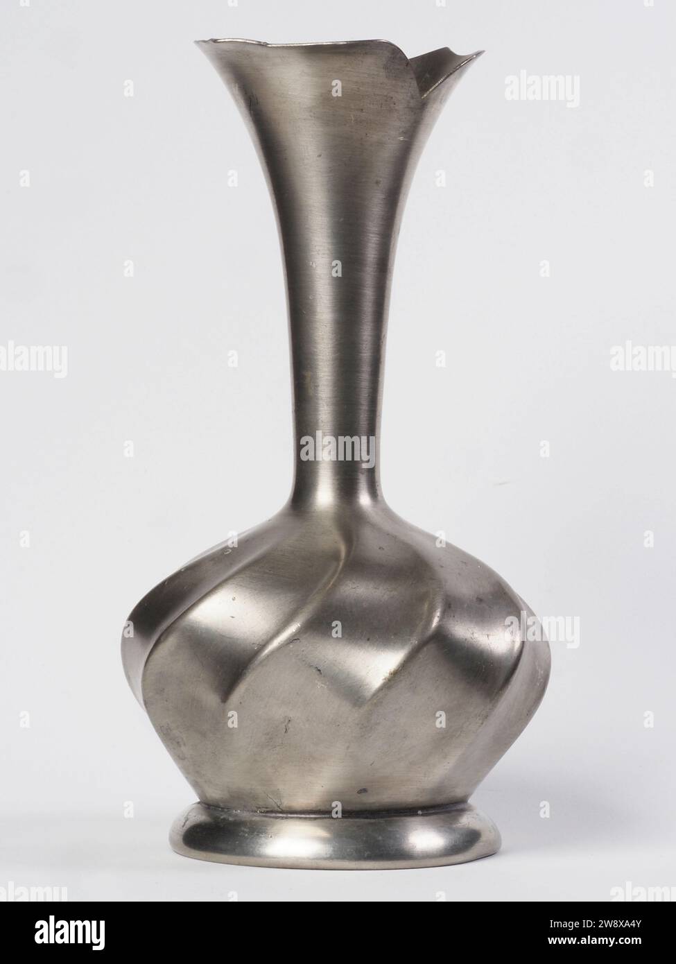 Bavaria, Germany - December 22. 2023: Vintage pewter vase made by ...