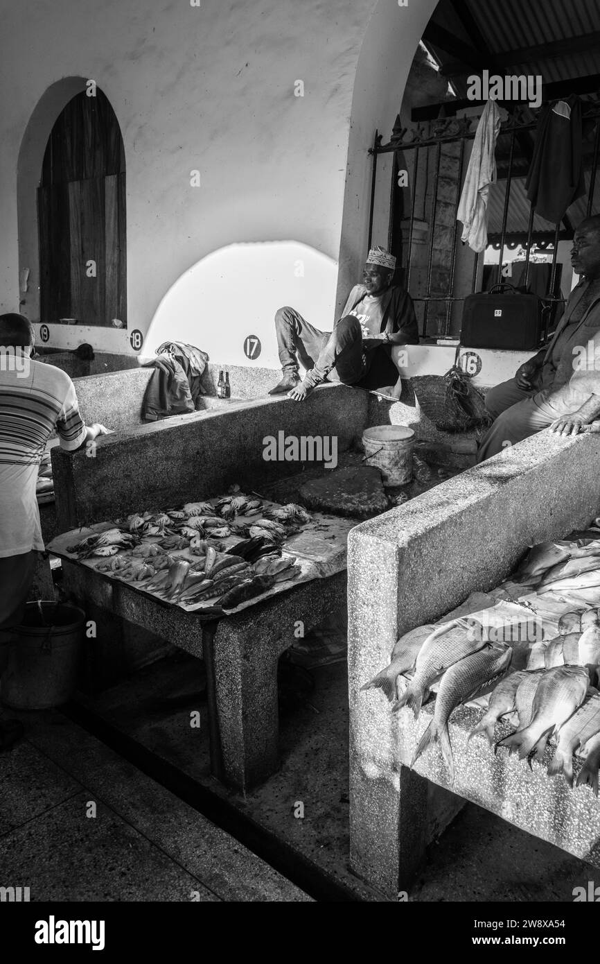 Salmon fish raw fish Black and White Stock Photos & Images - Alamy