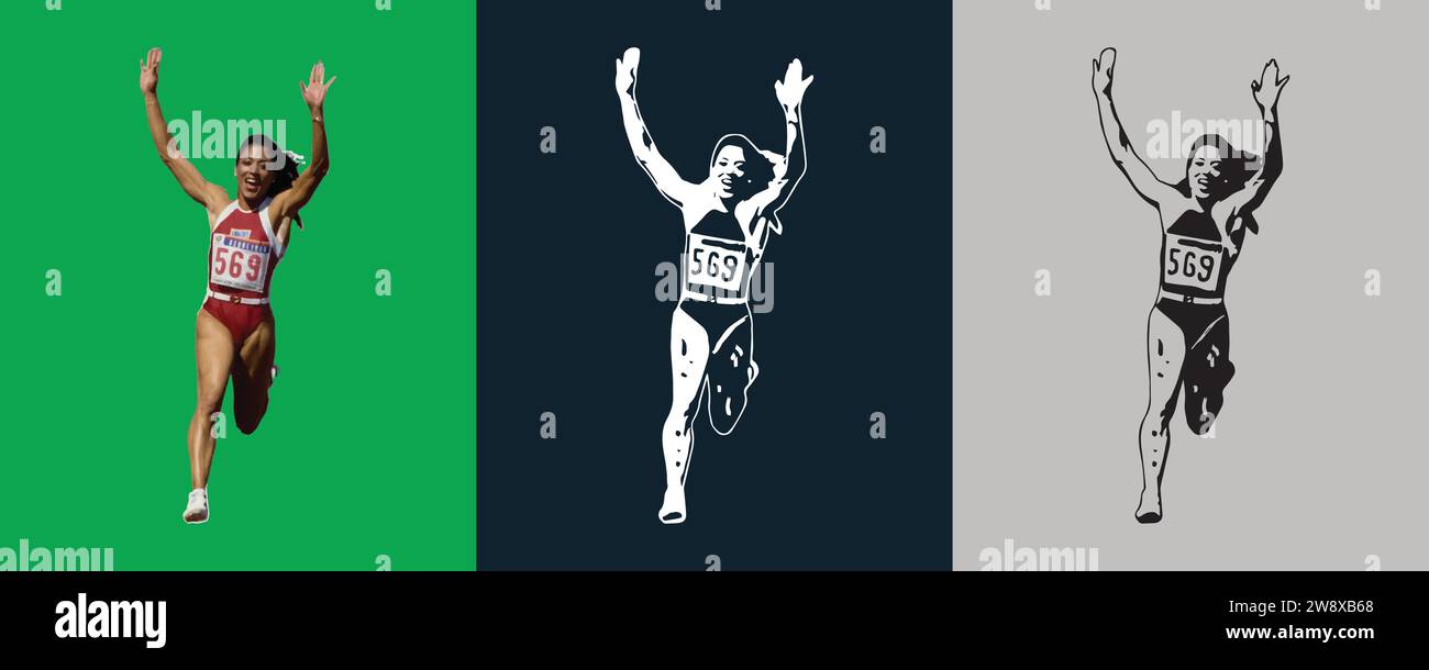 Florence griffith joyner world record hi-res stock photography and ...