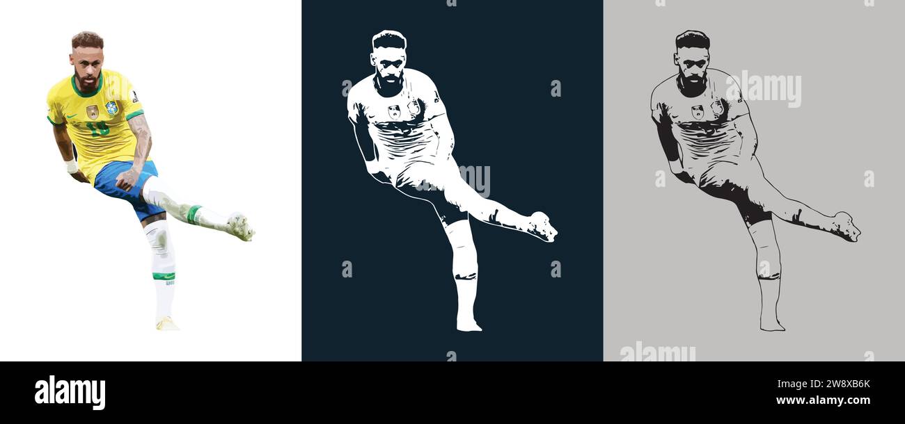 Neymar jr Stock Vector Images - Alamy