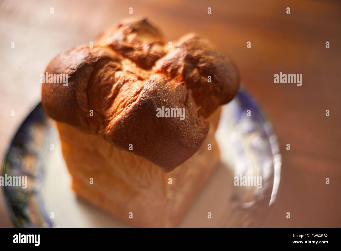 Japanese Shokupan bread loaf with wooden background Stock Photo - Alamy