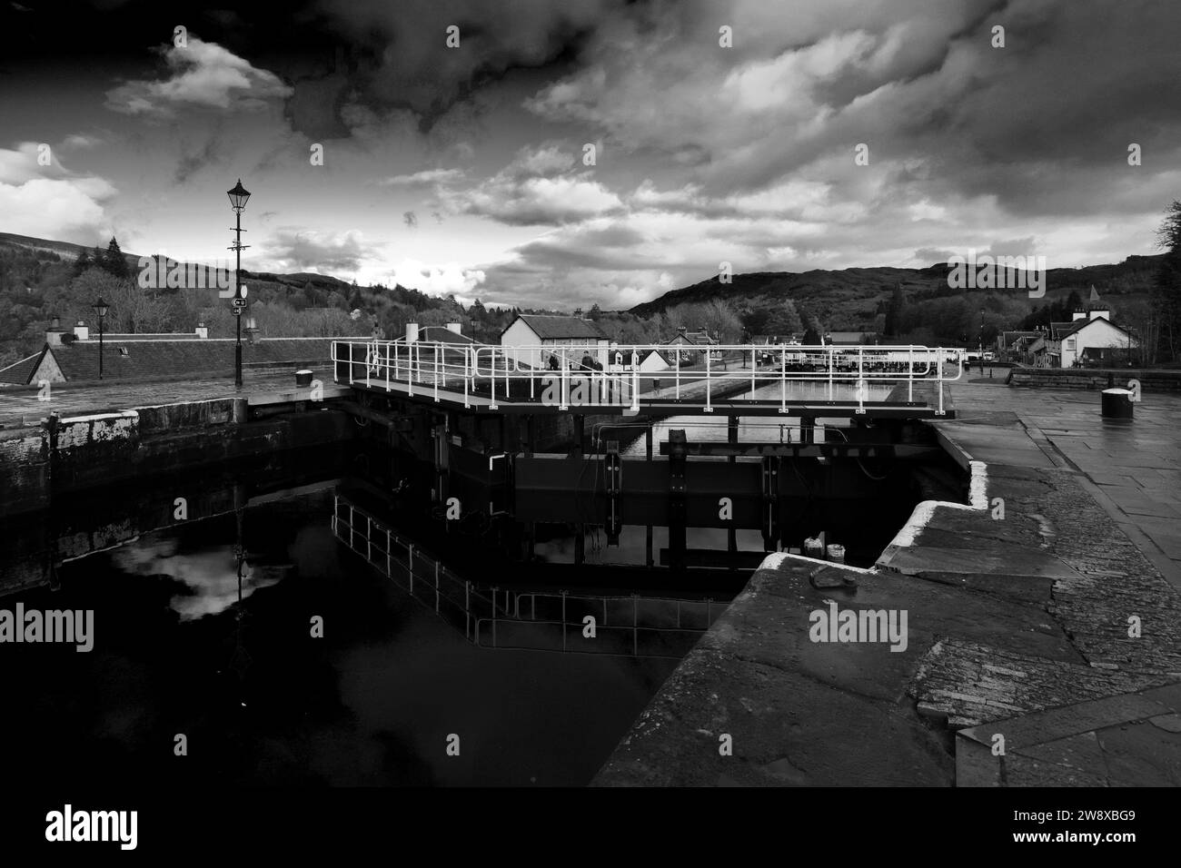 Locks in fort augustus Black and White Stock Photos & Images - Alamy