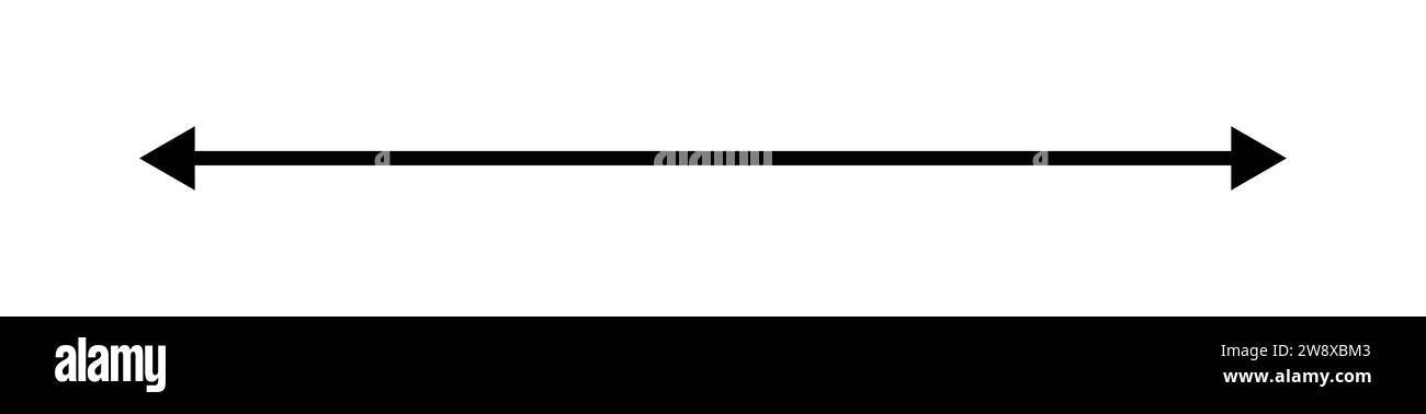 Long double straight black arrow. Direction indicator up, down or right ...