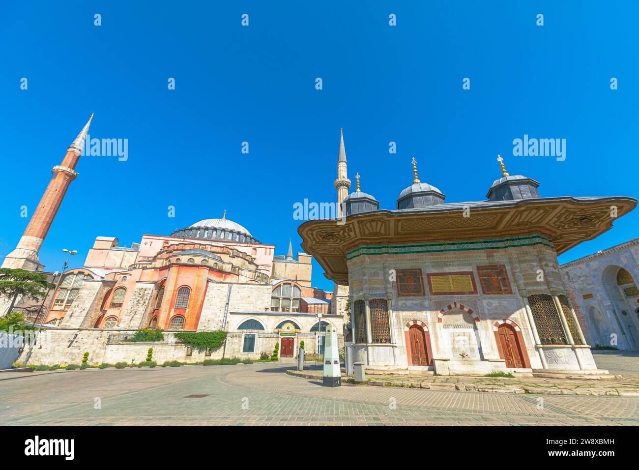 Hagia Sophia Mosque of Istanbul, Turkey. A renowned architectural ...