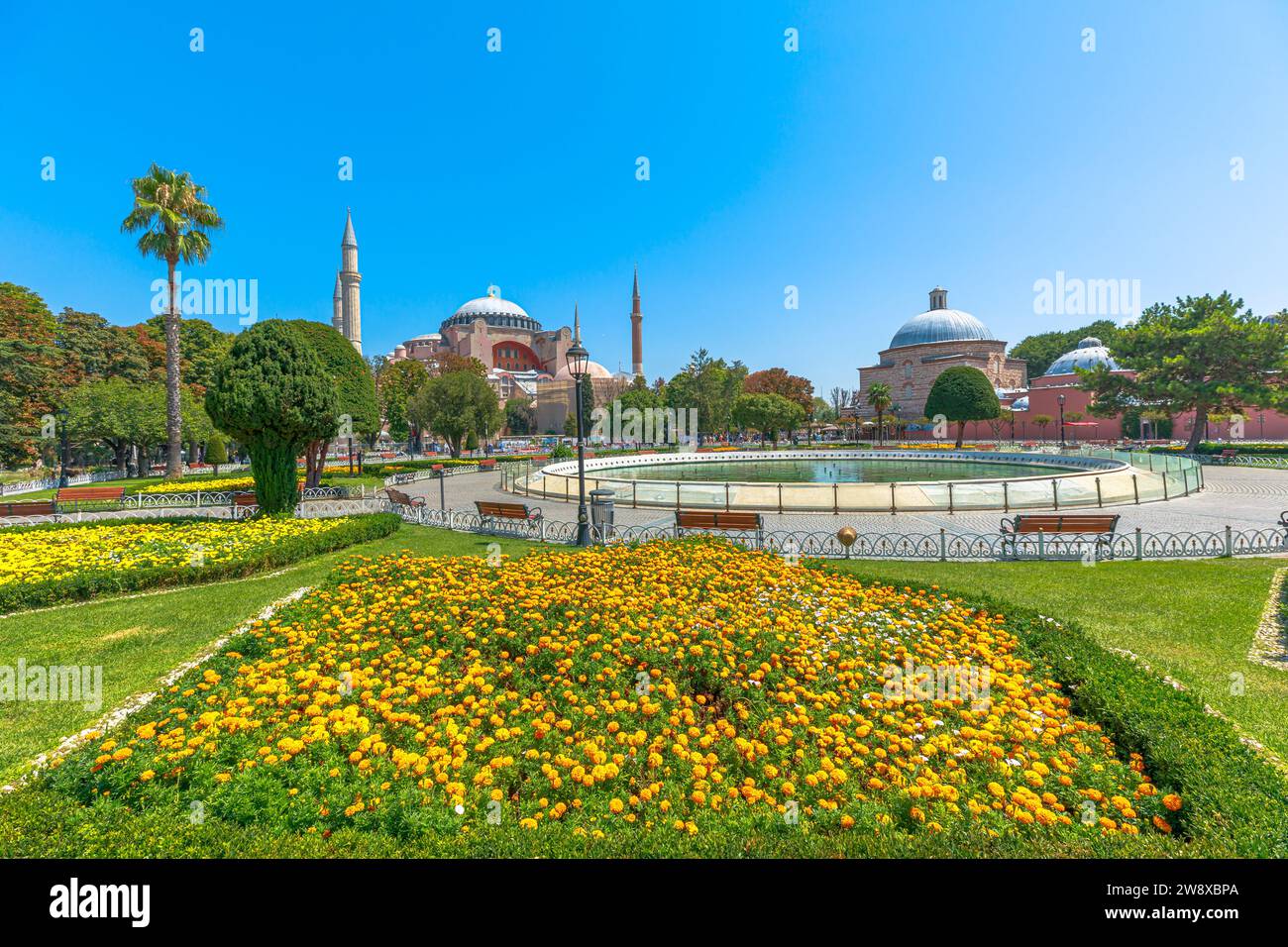 Hagia Sophia Grand Mosque of Istanbul, Turkey. A magnificent monument ...