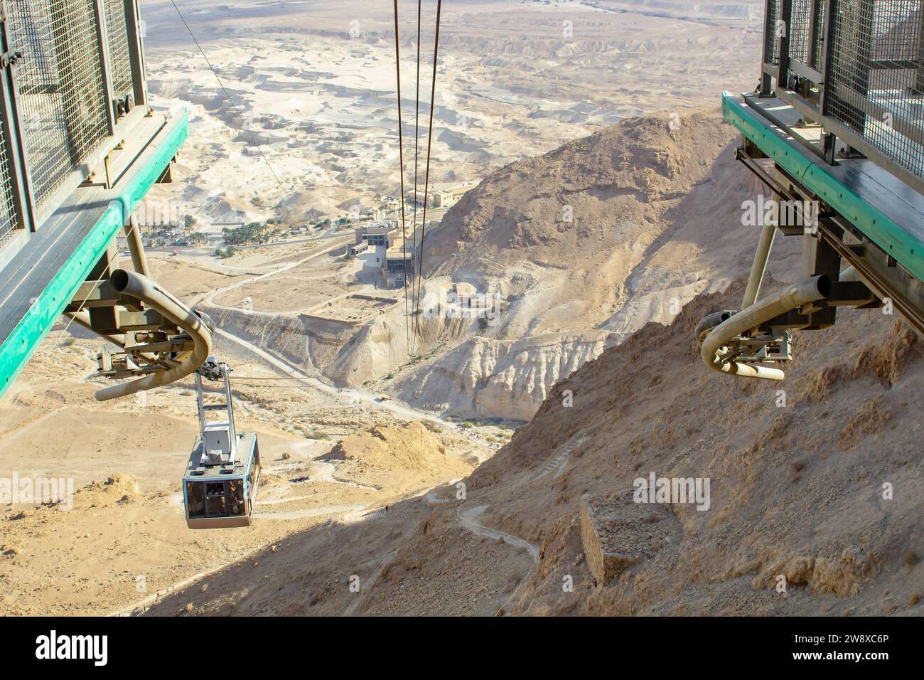 7 Novr 2022, The cable Car to the ancient ruins at Massada in the South ...