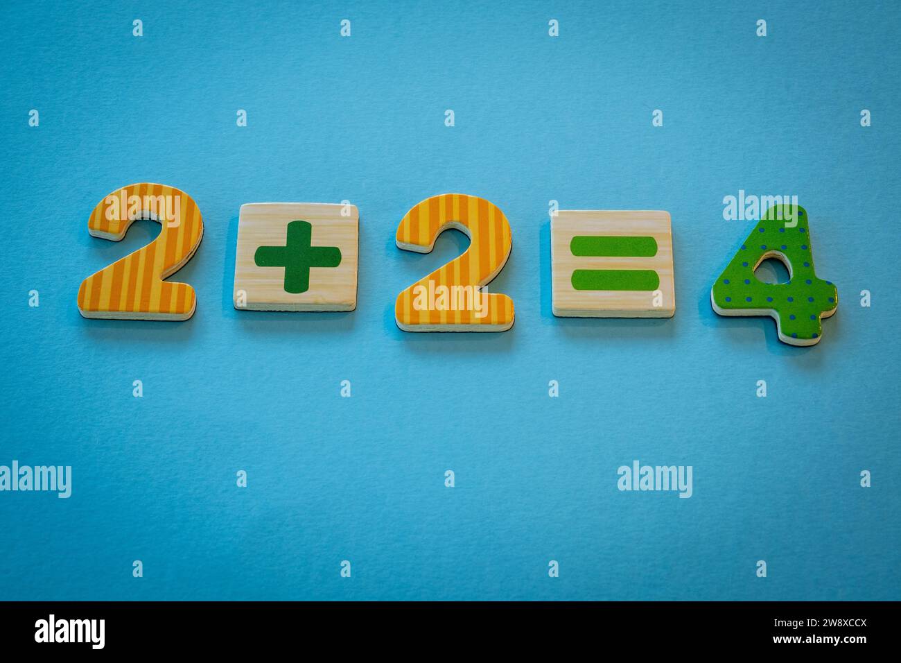 Arithmetic in colorful magnetic numbers Stock Photo - Alamy