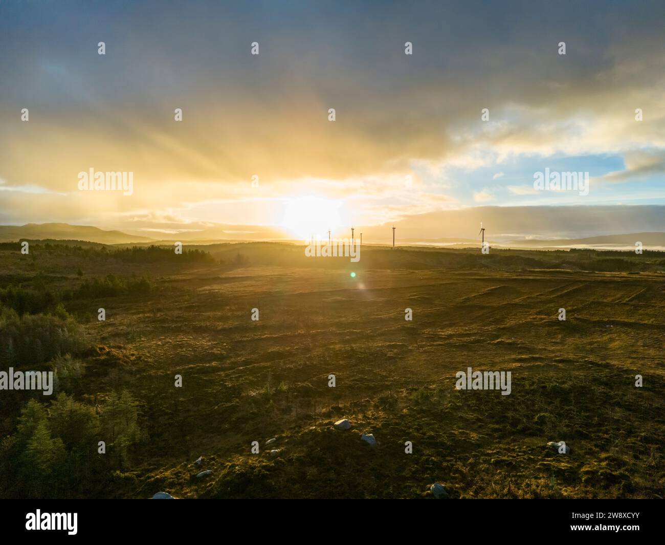 Aerial view of Bonny Glen by Portnoo in County Donegal - Ireland Stock ...