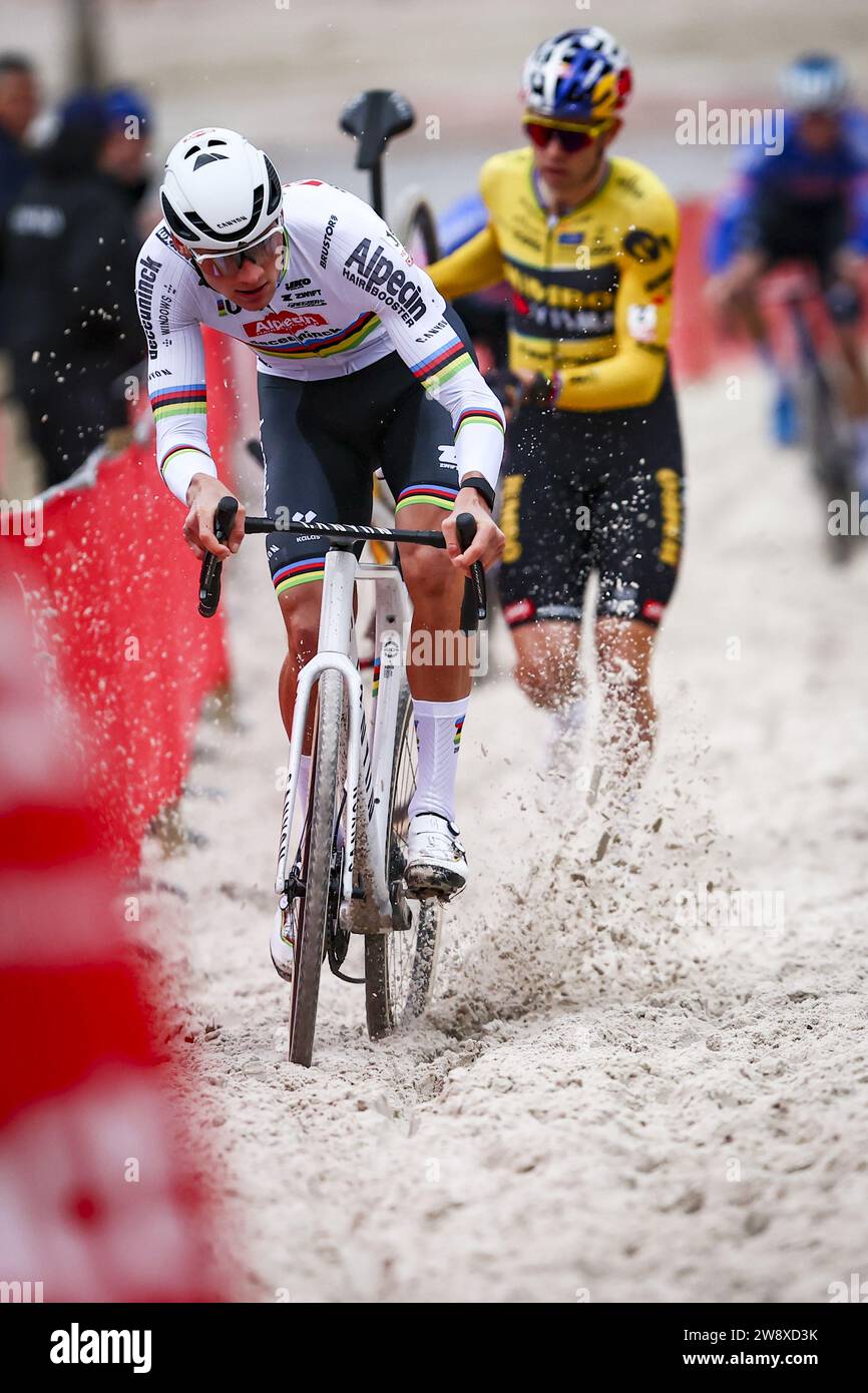 Mol, Belgium. 22nd Dec, 2023. Dutch Mathieu Van Der Poel and Belgian ...
