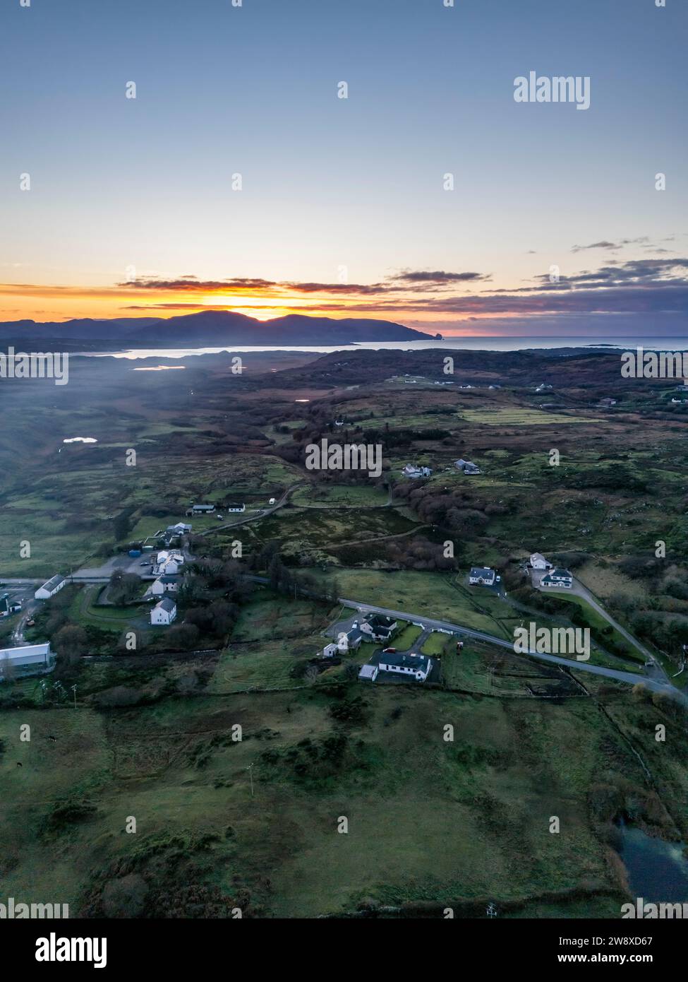 Smoke over Lough Fad due to traditionally burning of waste in rural ...