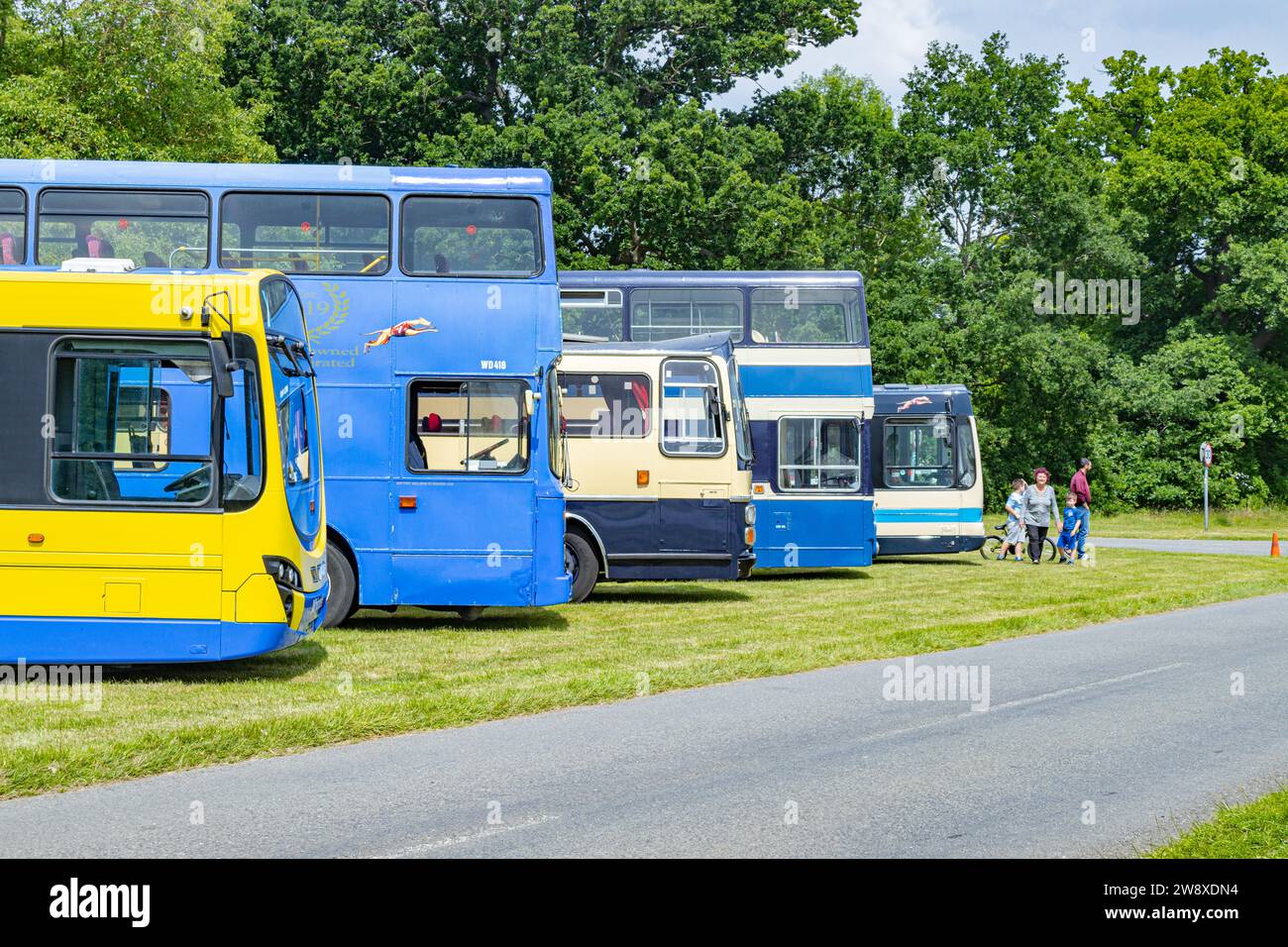 Bus show in the village of Hilton, Cambridgeshire Stock Photo - Alamy