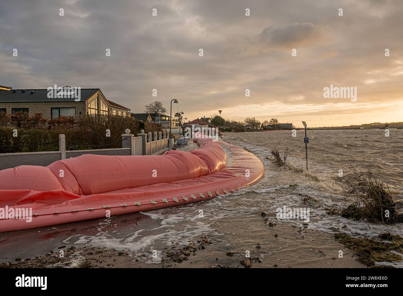 Denmark, Dec. 22. Watertubes protect against flooding in Frederikssund ...