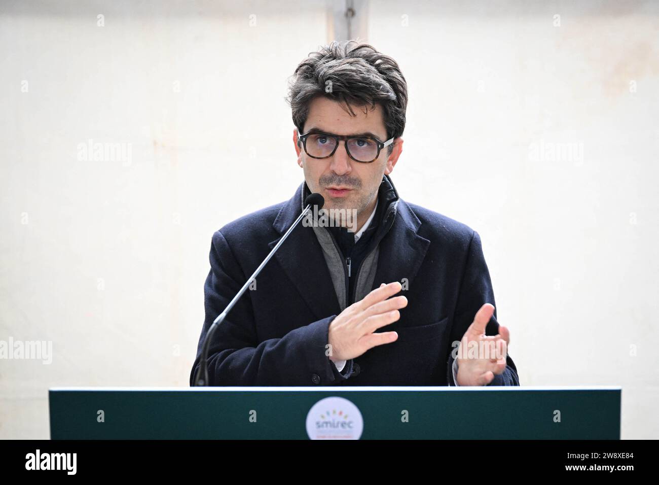 Saint Denis, France. 22nd Dec, 2023. Mathieu Hanotin, Mayor of Saint ...