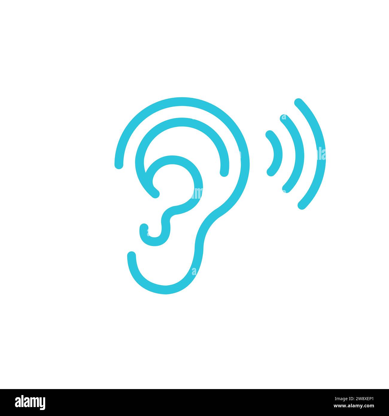 Hear icon. From blue icon set Stock Vector Image & Art - Alamy