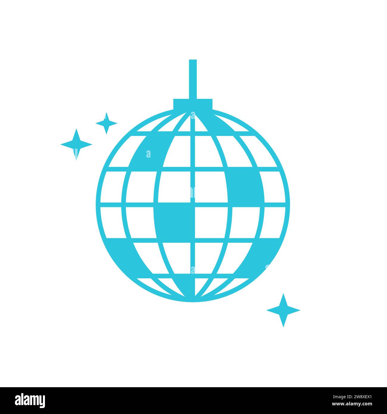 Disco mirror ball line Stock Vector Images - Alamy