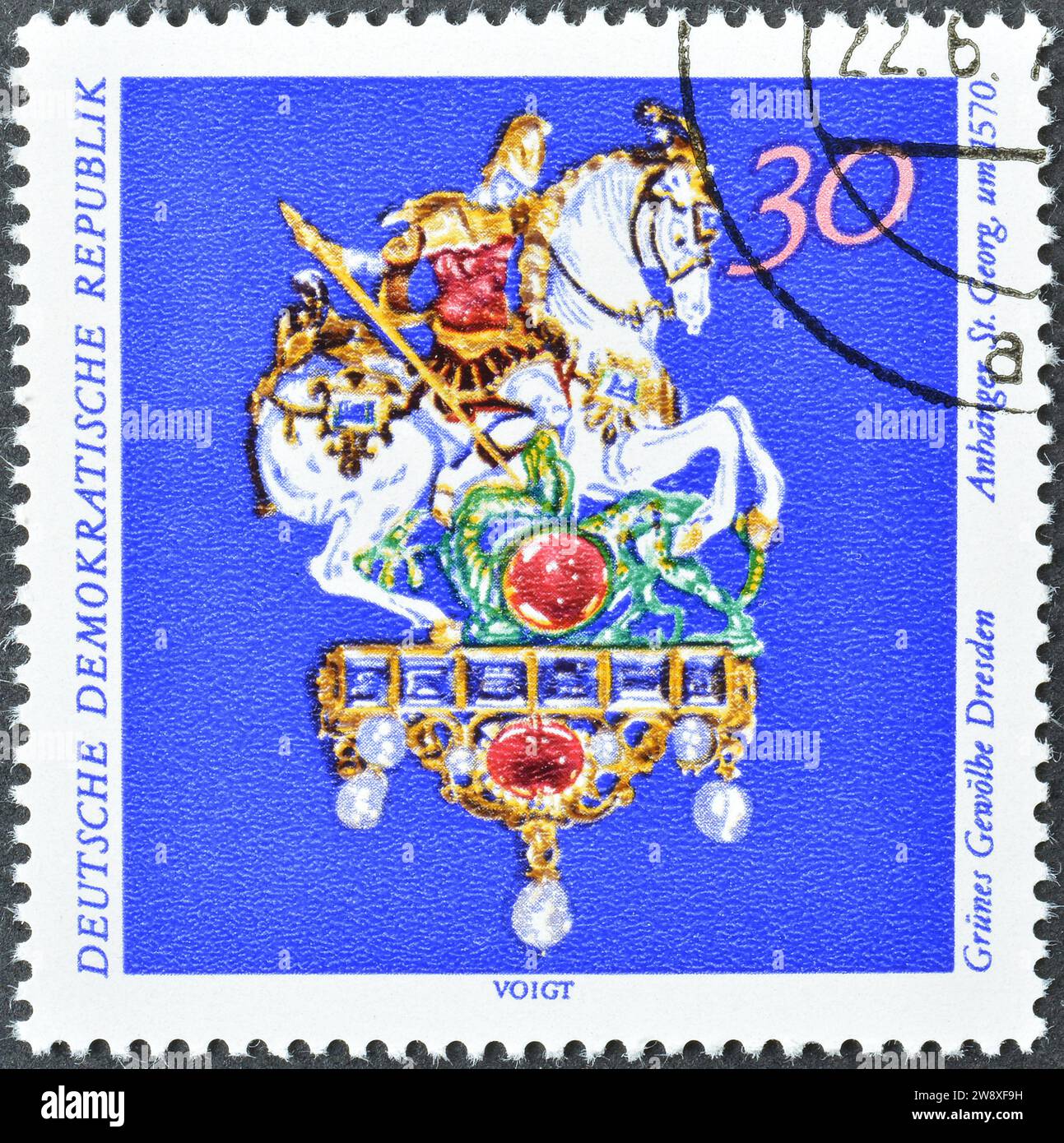 Cancelled postage stamp printed by German Democratic Republic, that ...