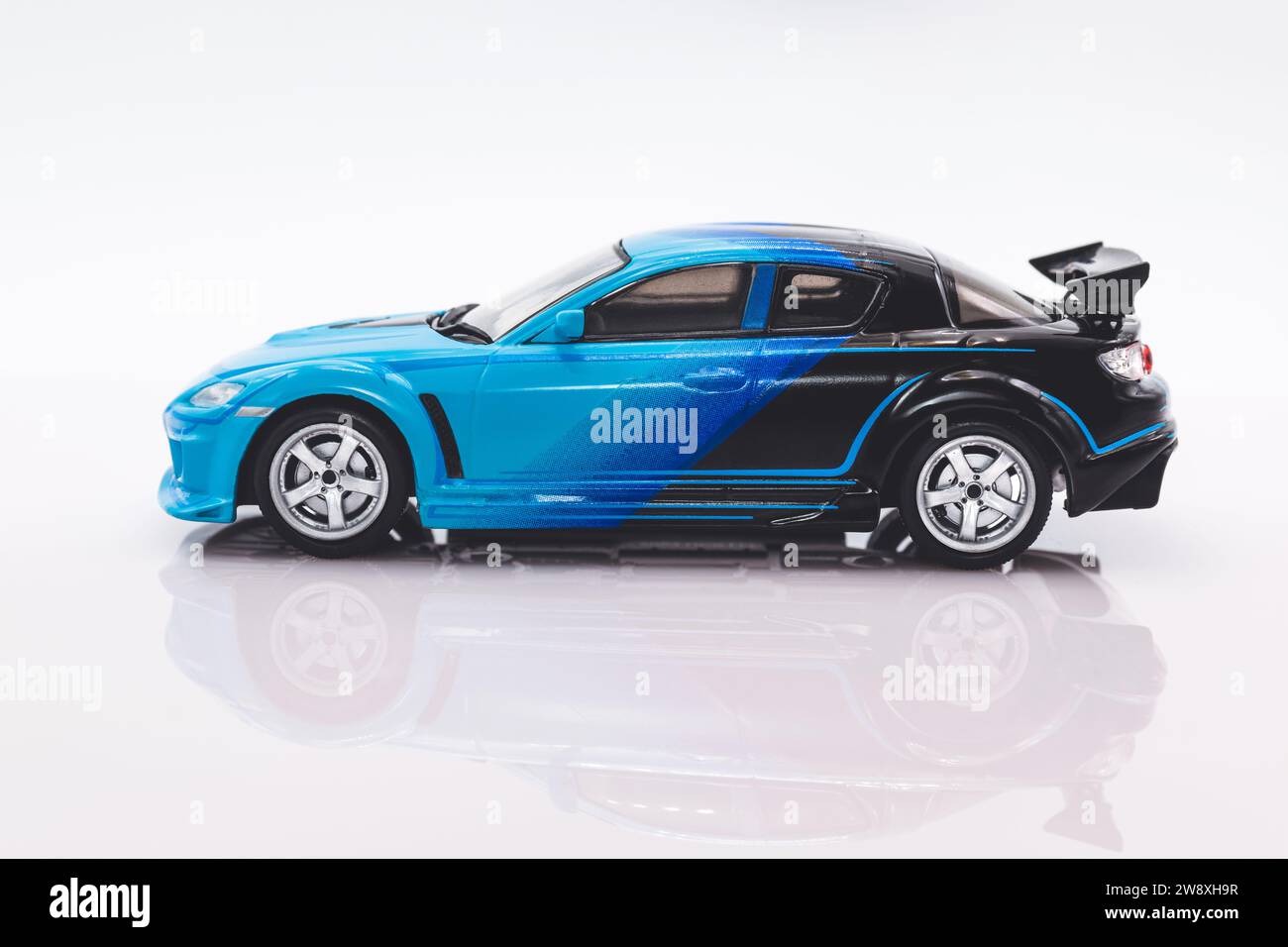 Fast&Furious Mazda RX-8 1:43 model car, side view, white background ...