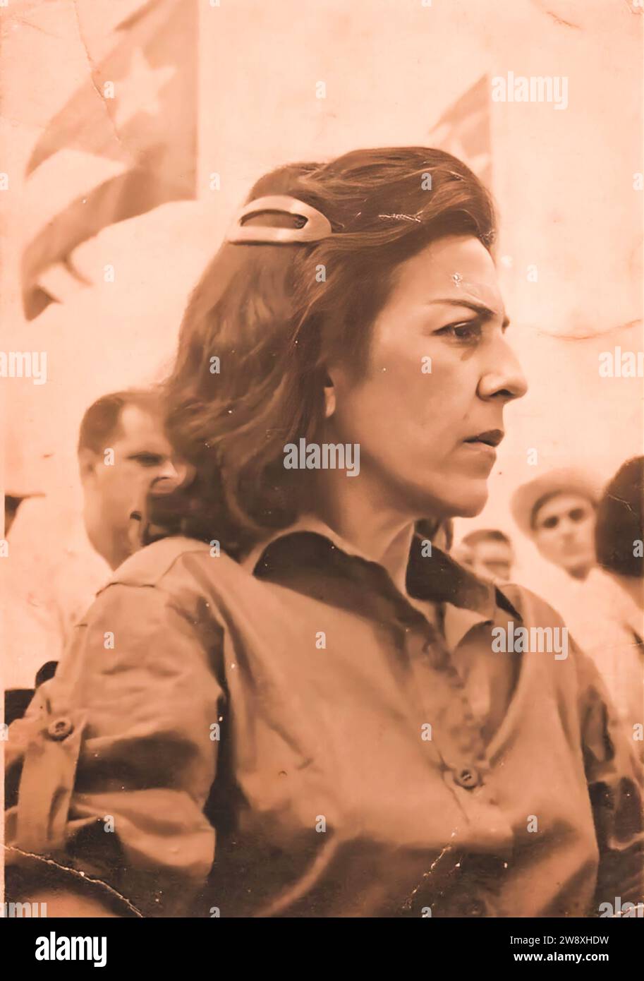 Celia Sanchez in 1962 May Day Parade Stock Photo - Alamy