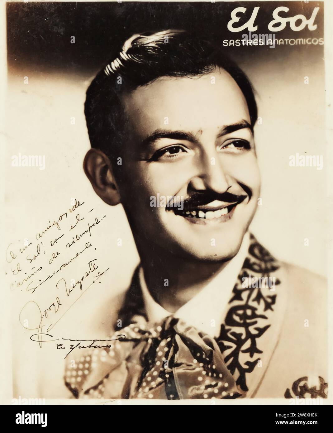 Mexican actor Jorge Negrete in a publicity photo for "EL SOL SASTRES ...