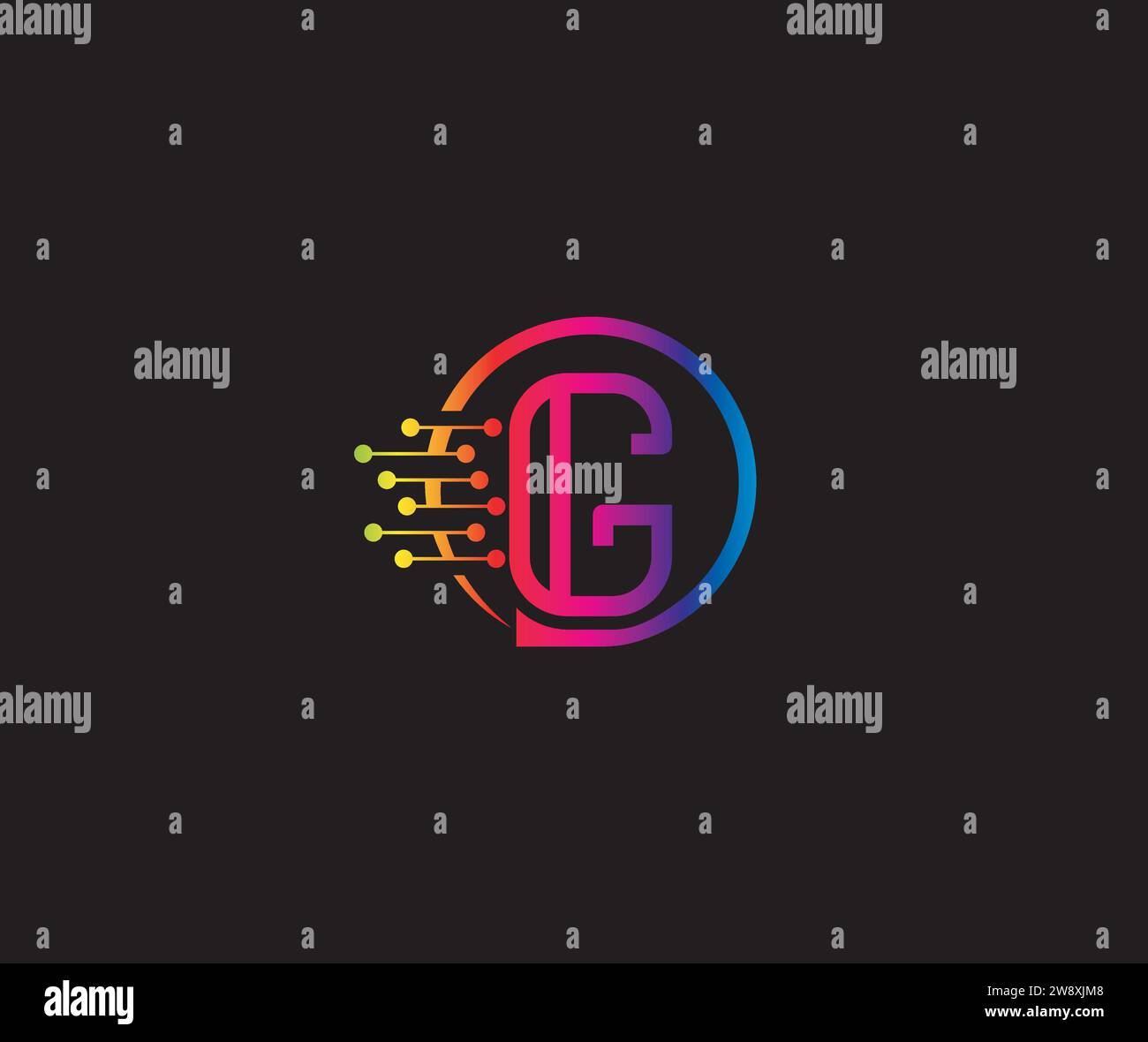 Creative Data Technology G Letter Modern Logo Design Company Concept ...