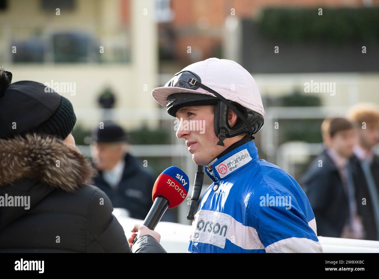 Ascot, Berkshire, UK. 22nd December, 2023. JOckey Harry Cobden who rode ...