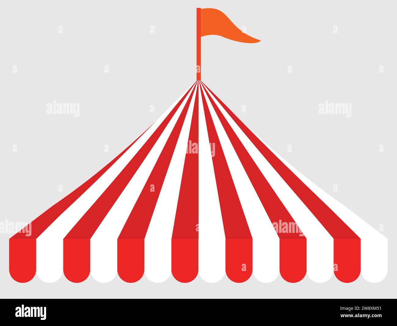 Circus Carnival Tent with Flag | Circus color tent dome roof| Tent with Flag | Event tent Red ...