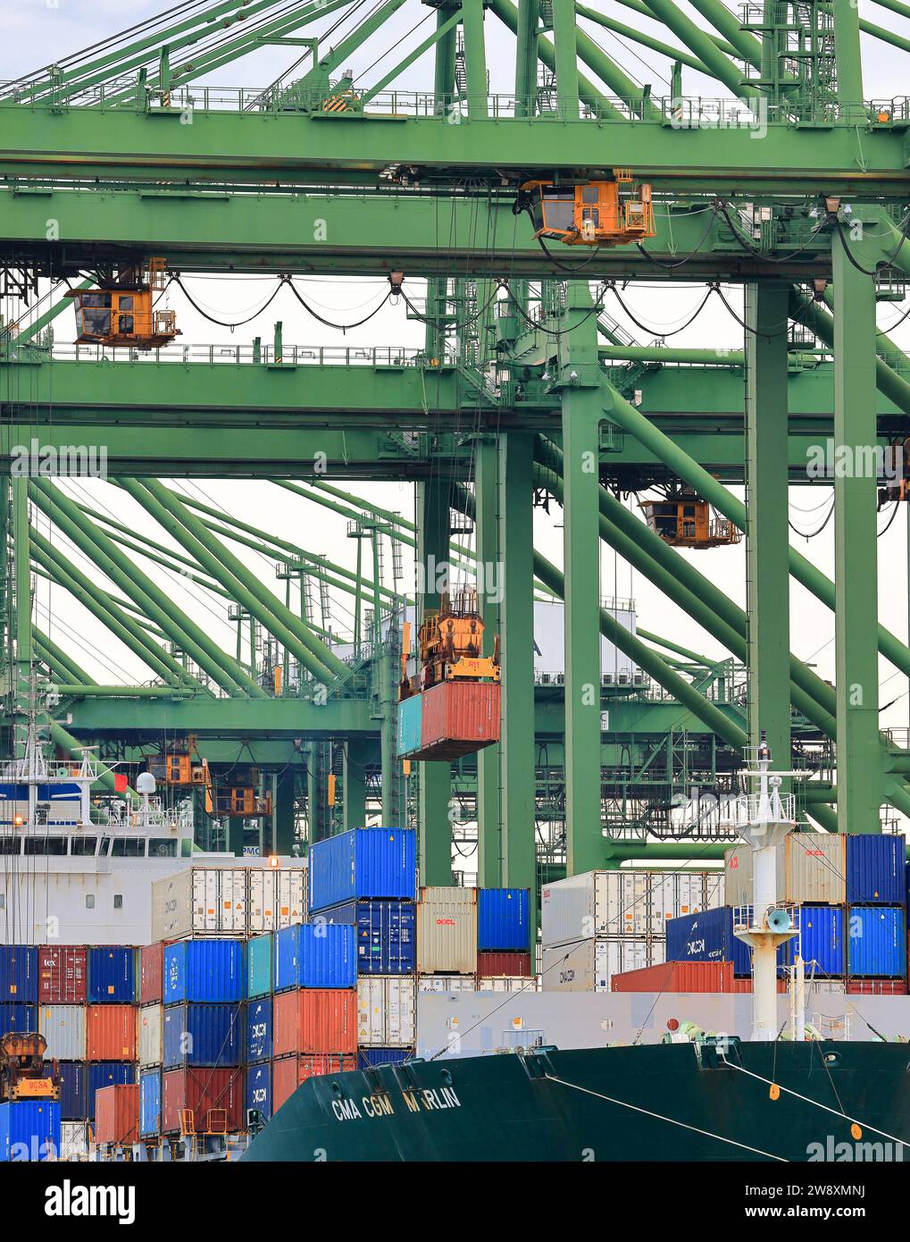 Container Loading And Unloading At Singapore Shipping Container