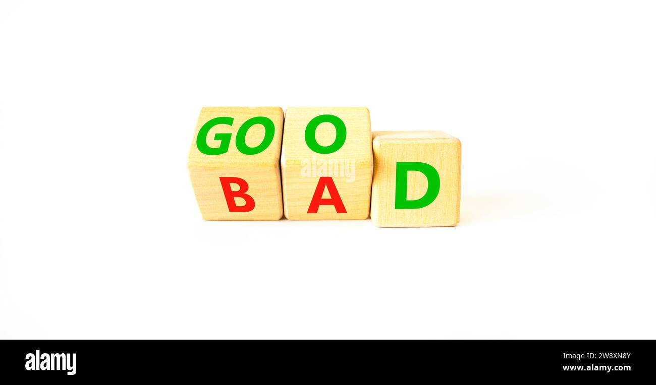 Good or bad symbol. Turned wooden cubes and changed the word bad to ...