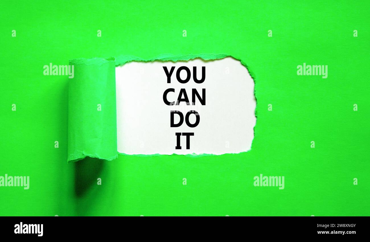You can do it symbol. Concept word You can do it on beautiful white ...