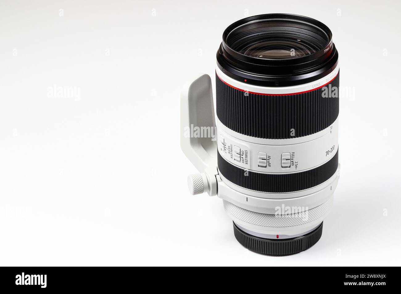 Hight performance Professional camera zoom lens isolated on white ...