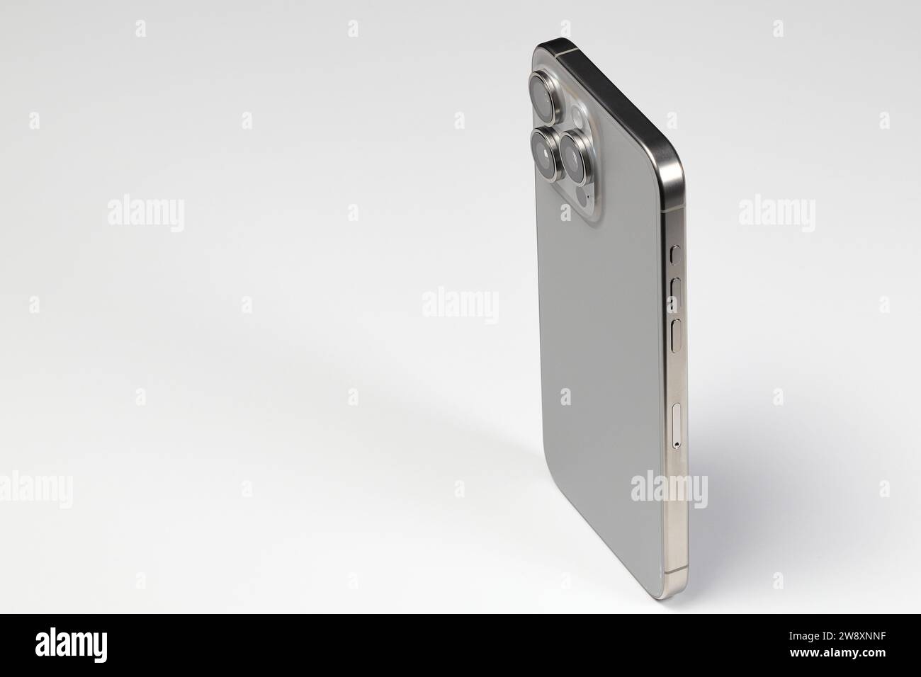 mockup smartphone or Mobile phone with triple camera on back isolated ...