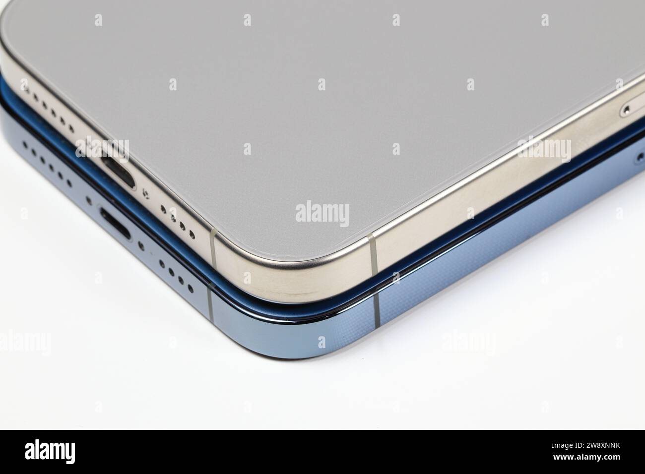 mockup smartphone or Mobile phone with triple camera on back isolated ...