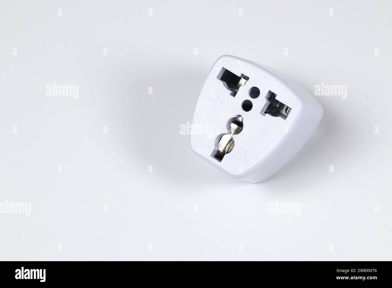 Universal plugs adapters isolated on white background Stock Photo - Alamy